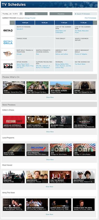 Updated TV Schedule Modules are Available for Stations | digital.pbs.org